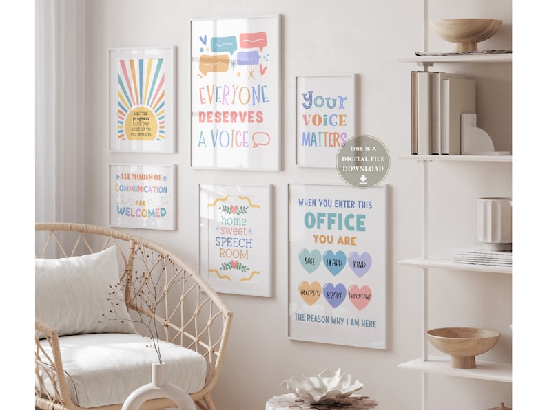 20 Speech Therapy Room Posters SLP Decor Language Pathologist - Etsy