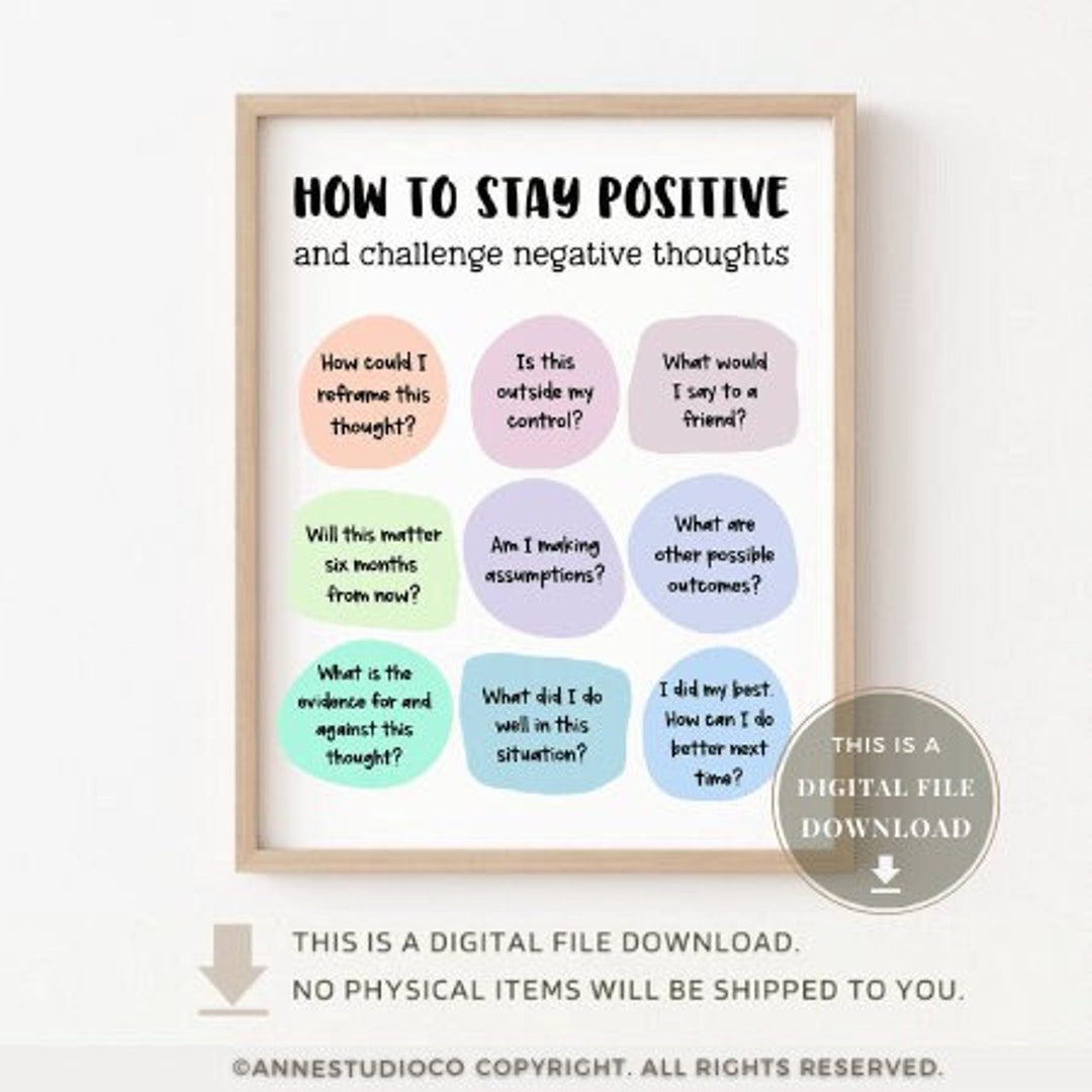 Positive Self Talk Counseling Office Decor School Psychologist Wall Art ...