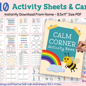 210 Anxiety Coping Skills Cards Mindful Breathing Exercises Kids ...