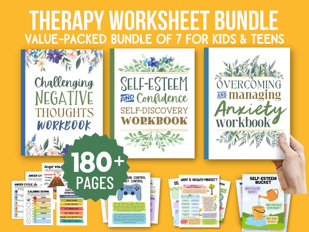 Counseling Bundle Therapy Worksheets for Teens Psychology Anxiety Self ...