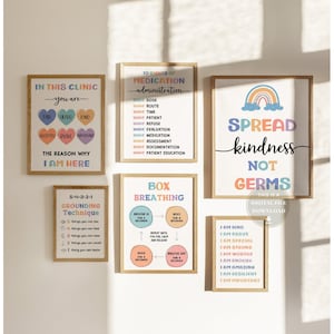 22 School Nurse Sign Posters Decor Clinic Bulletin Board Nursing Door ...