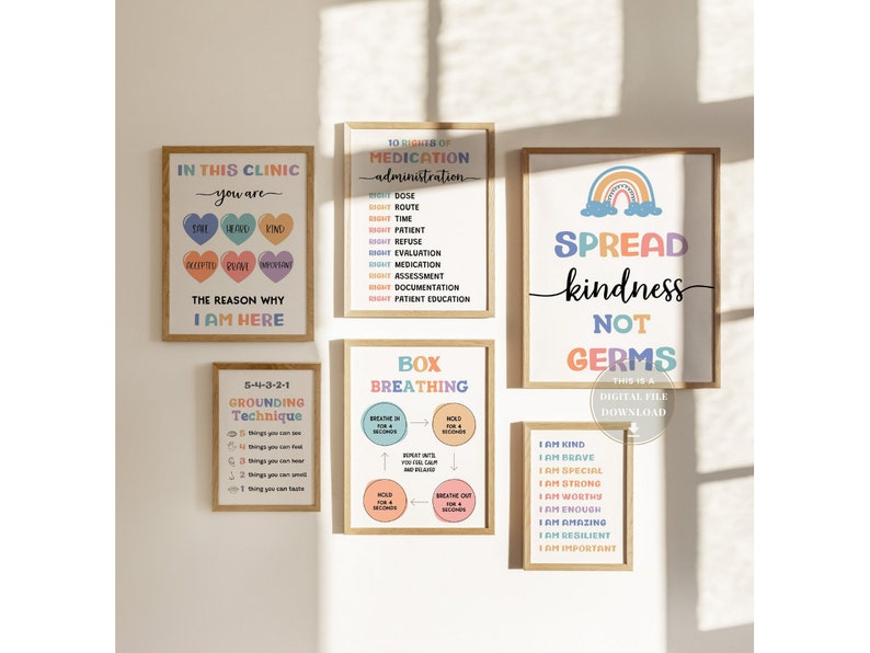 15 School Nurse Decor Office Prints Health Clinic Posters - Etsy