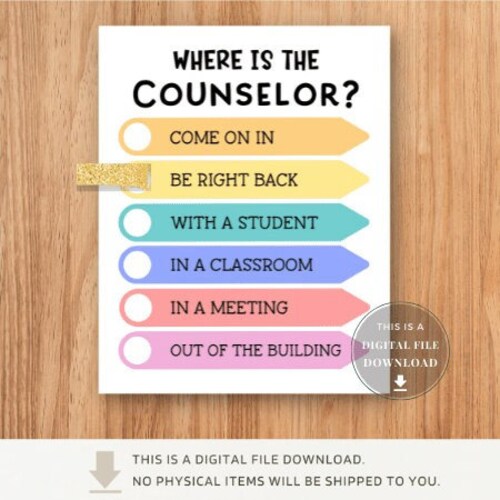 EDITABLE Office Door Sign Classroom Decor Counselor Door - Etsy Canada