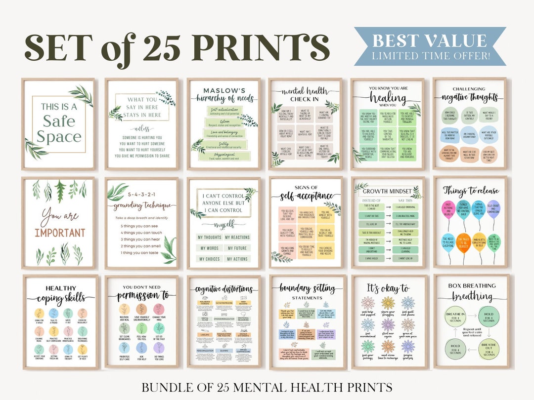 25 Counseling Office Sign Wall Art Posters Counselor Office Decor ...