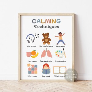 50 Calm Corner Posters Toddler Sign Feelings Thermometer Chart Emotions ...