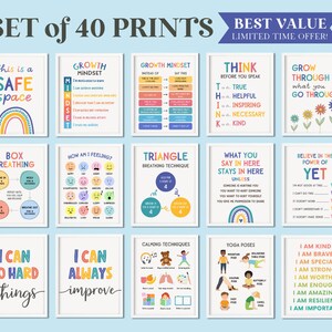 40 Calming Corner Poster Classroom Calm Down Printable Decor Wall Art ...