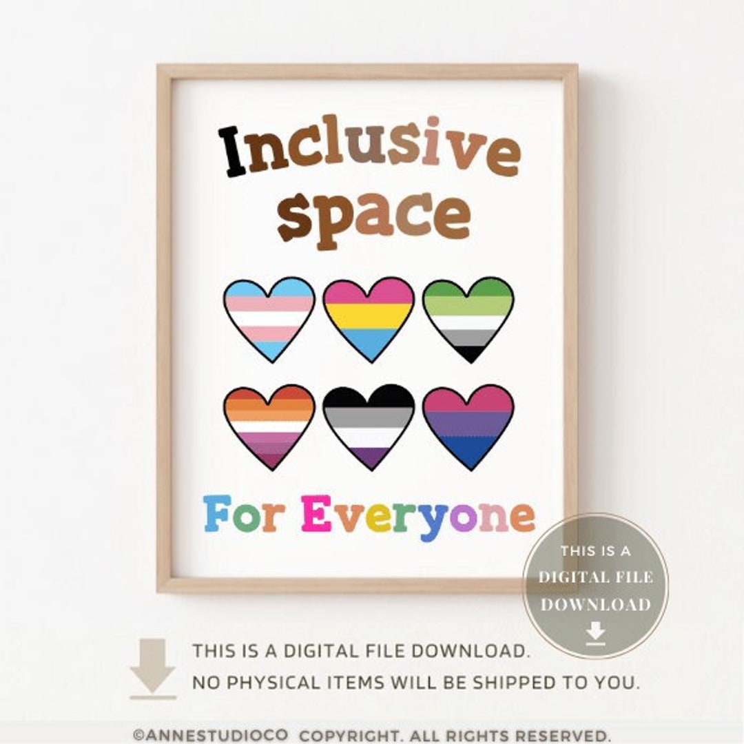 Inclusive Poster School Counseling Office Decor Counselor Posters Psych ...