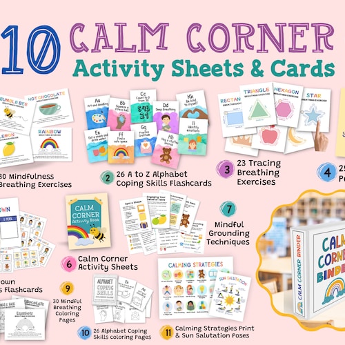 30 Calm Down Corner Posters Sign Kit Calming Decor Print - Etsy