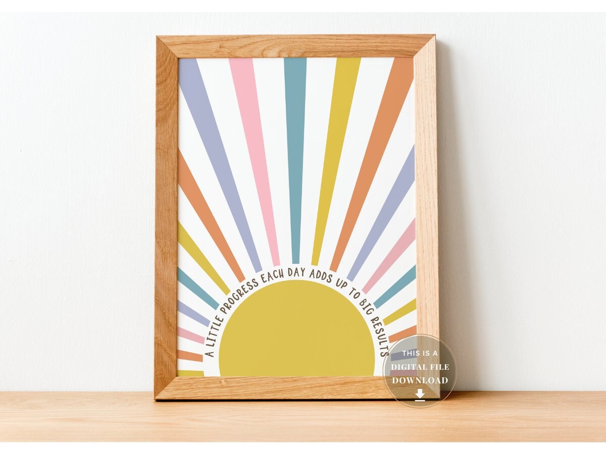 Progress Quote Therapy Posters Office Decor Therapist Poster Art Print ...