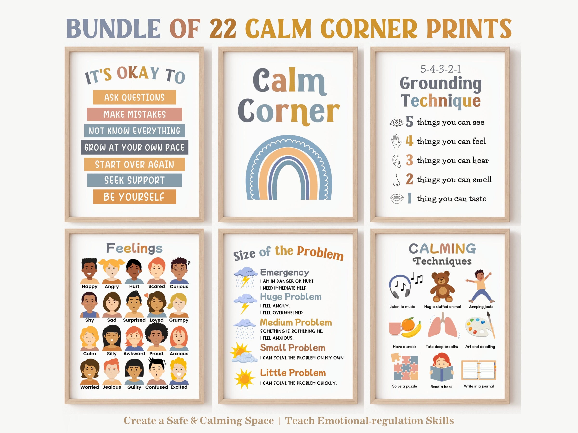 Set 22 Boho Calm Down Corner Posters Classroom Calming - Etsy Canada