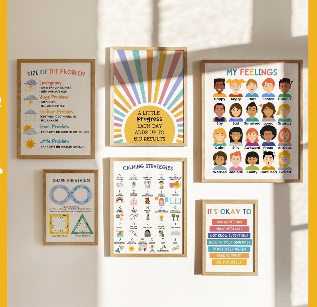 40 Calming Down Corner Counseling Decor Self Emotional Regulation ...