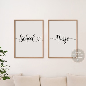 14 School Nurse Office Decor Posters Boho Health Clinic Wall Art ...