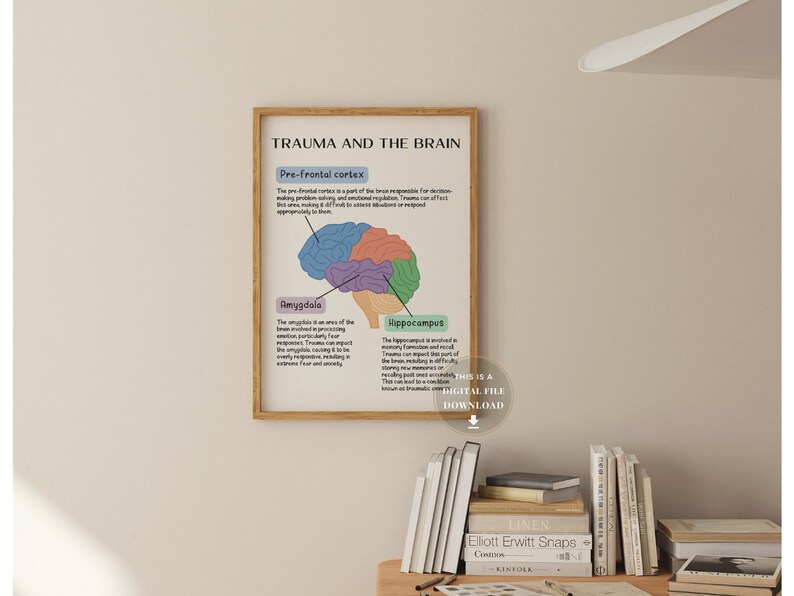 Trauma Poster Brain Anatomy Wall Art Psychologist Decor Psych - Etsy