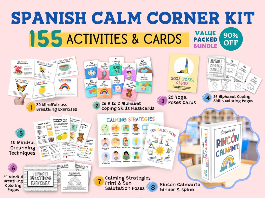 Spanish Kids Coping Skills Cards Self Regulation Strategies SEL Therapy ...