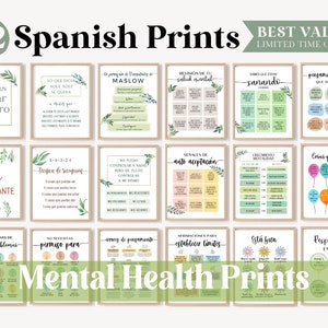 22 Spanish Counselor Poster Mental Health Counseling Office Decor Signs ...