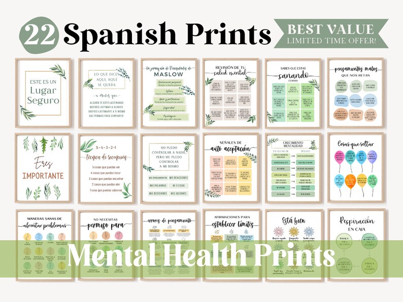 22 Spanish Therapist Poster Therapy Office Decor Signs Confidentiality ...