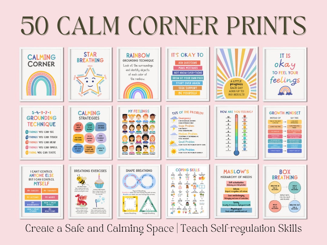 50 Social Emotional Learning Posters Calm Corner Activities SEL ...
