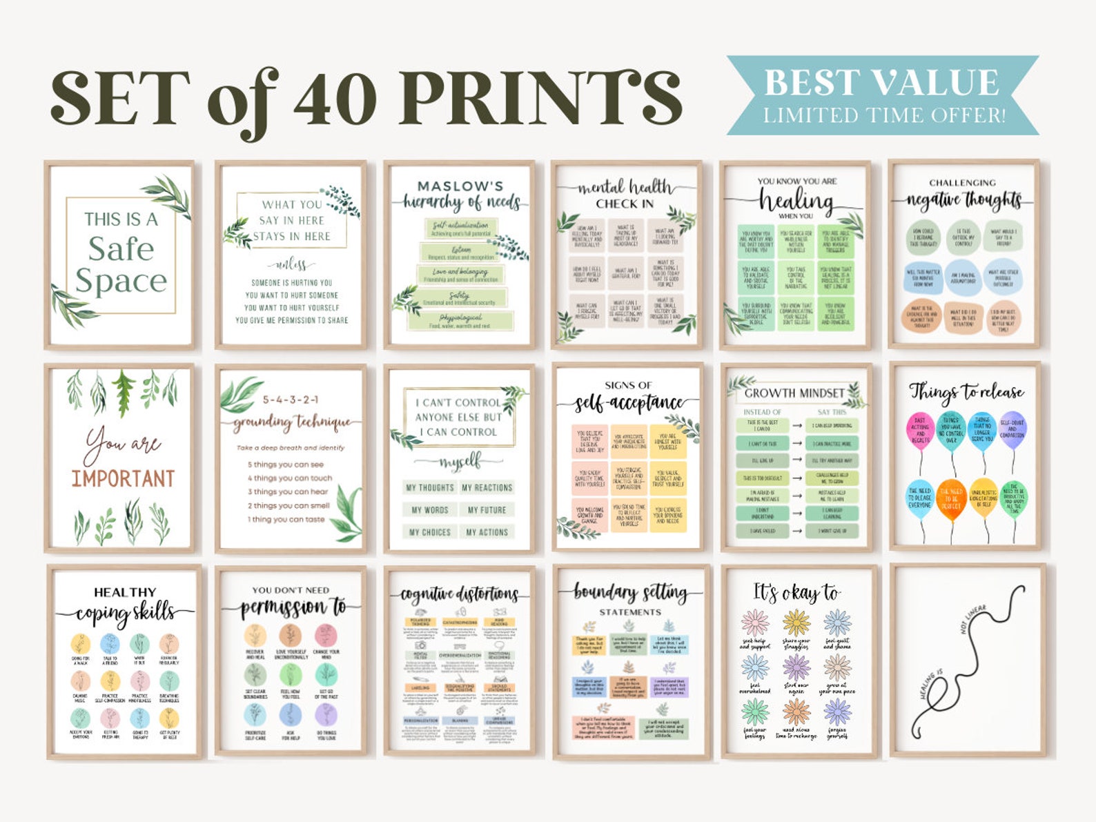 40 Therapist Office Decor Sign School Counselor Posters Social Worker ...