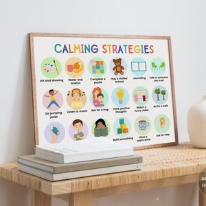 180 Calm Down Corner Kit Calming Posters Sign Decor Breathing Cards ...