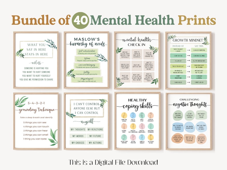 40 Social Worker Office Decor Poster | School Psychologist Wall Art ...