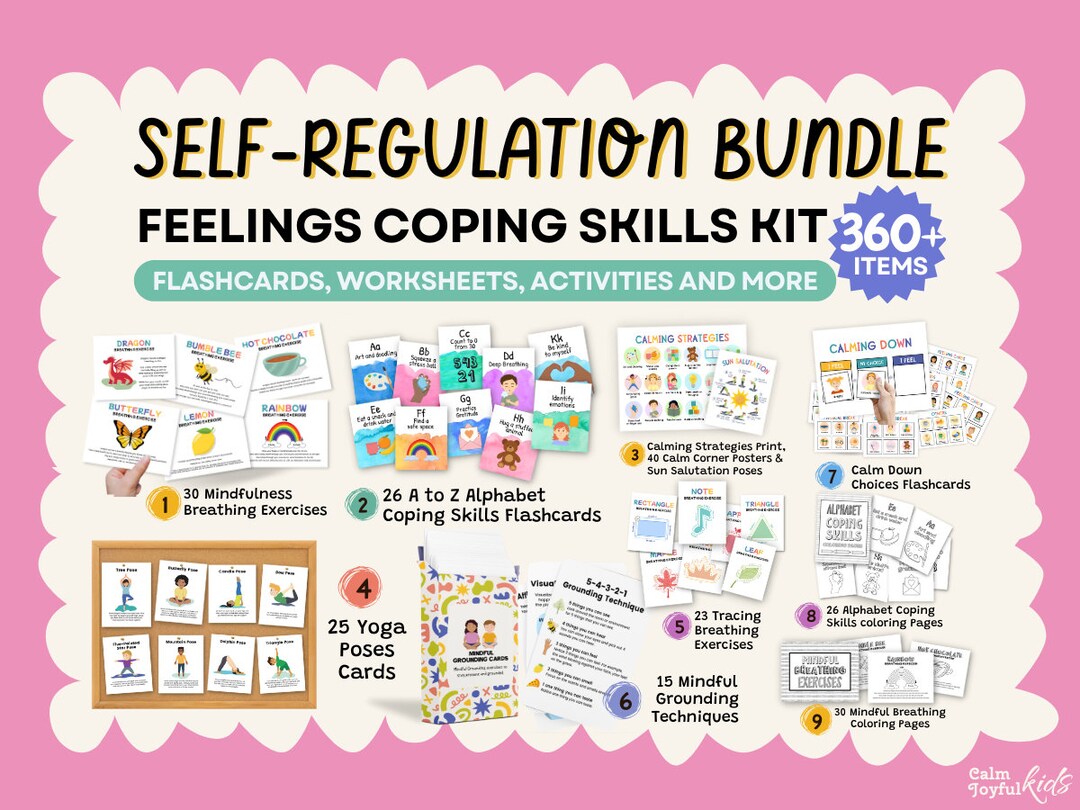 360 Calm Down Kit Calming Corner Posters Classroom Counseling Posters ...