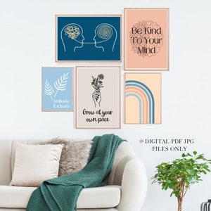 Bundle Therapy Office Decor Print Therapist Wall Art Counseling Poster ...