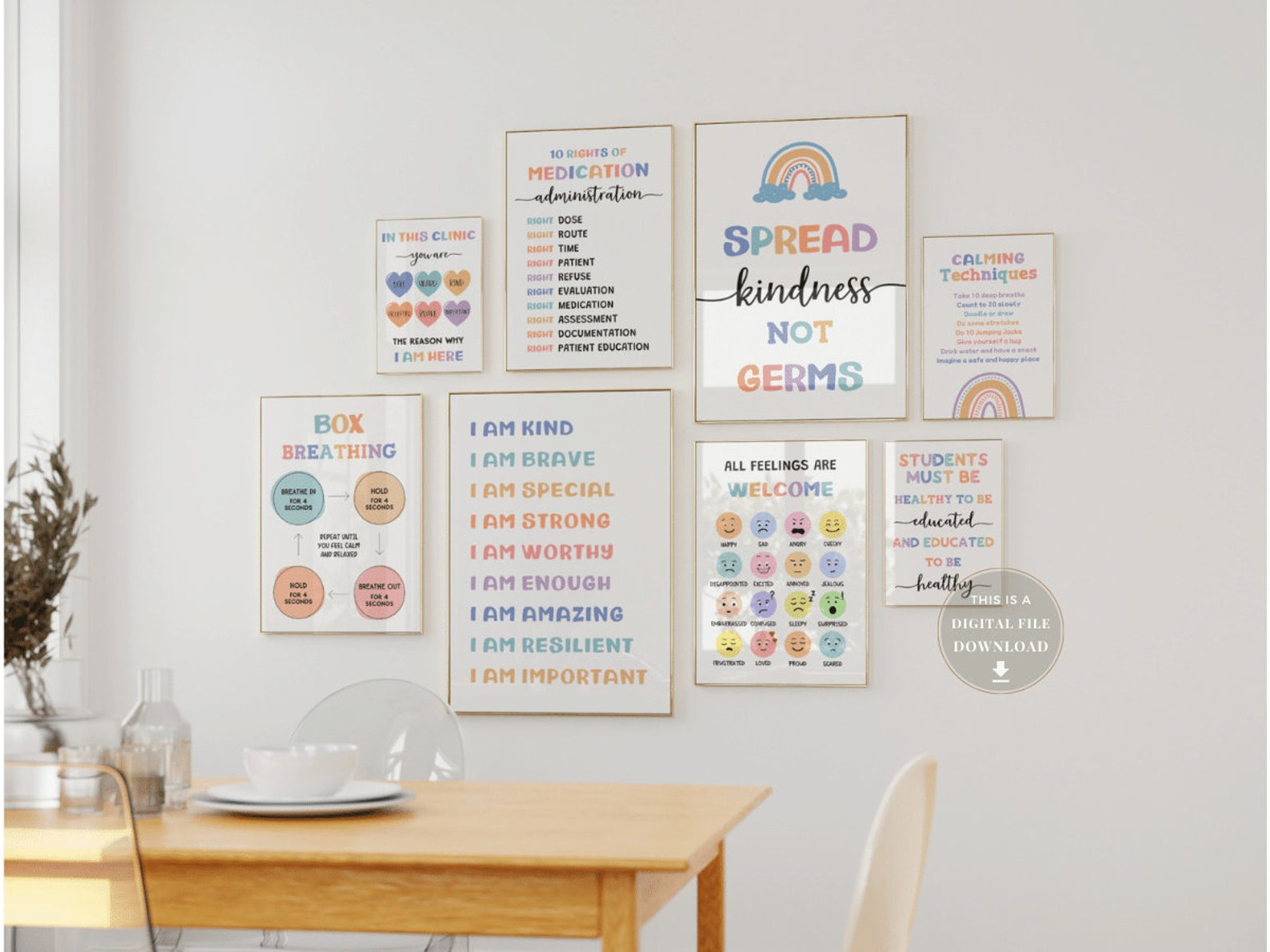 15 School Nurse Decor Office Prints Health Clinic Posters Welcome Room ...