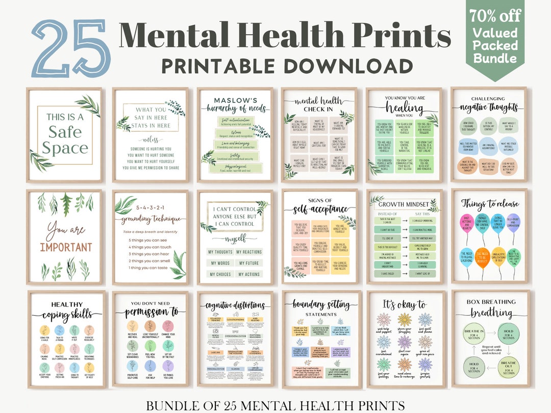 25 Counselling Poster Psychology Office Decor School Psychologist Wall ...