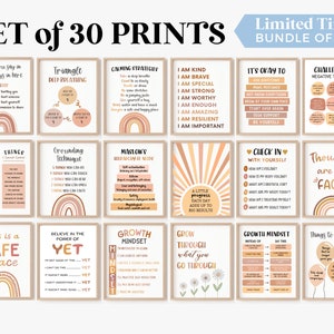 30 Boho School Counselor Posters Decor Psychology Office Sign Art ...