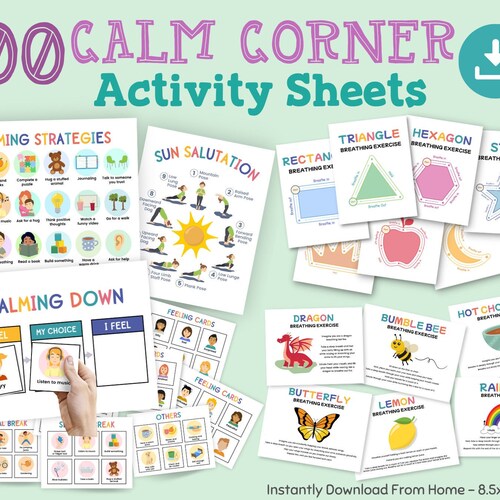 30 Calm Down Corner Posters Sign Kit Calming Decor Print - Etsy