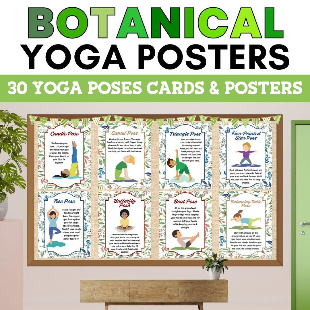 Yoga Pose Cards Posters Calm Down Corner Brain Break Activities Self ...