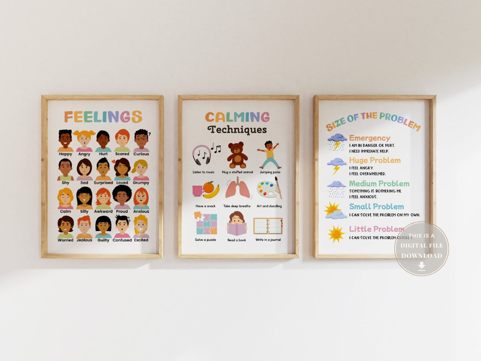 30 Calm Down Corner Posters Sign Kit Calming Decor Print - Etsy