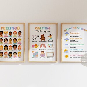 30 Calm Down Corner Posters Sign Kit Calming Decor Print Counselor ...