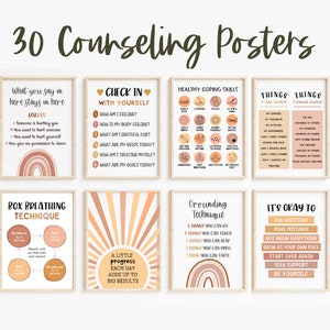 30 Therapist Decor Posters Social Worker Wall Art Therapy Office Prints ...
