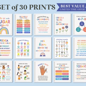 30 Spanish Calm Corner Posters Classroom Decor Calming Down Bundle Sign ...