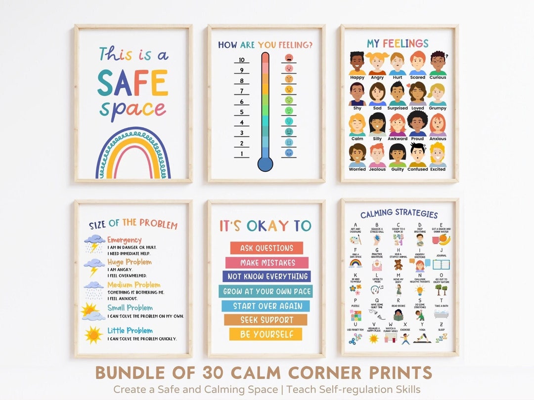 30 Calming Corner Decor Poster Calm Down Strategies Sign Printable ...