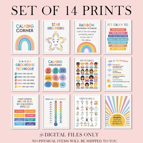 Calming Down Corner Decor School Counselor Bundle Calm Posters - Etsy