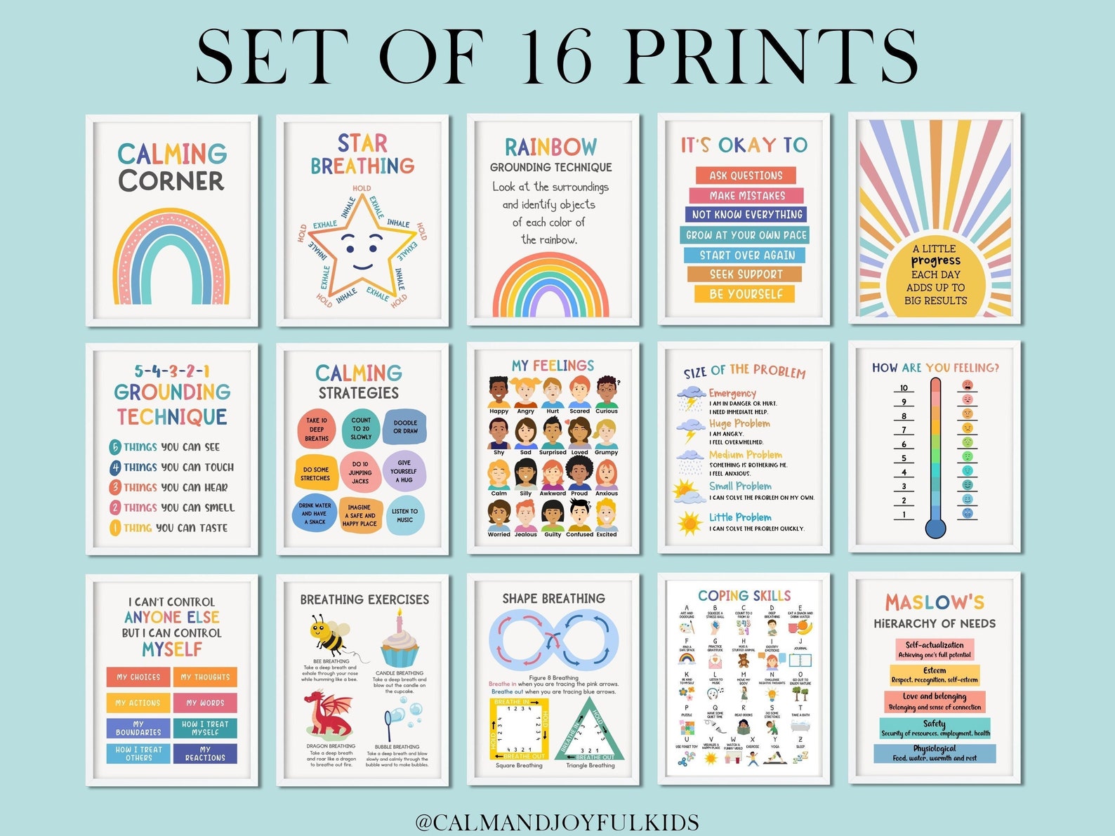 16 Calm Down Corner Posters Sign Kit Calming Decor Print - Etsy Australia