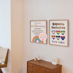 12 Spanish Inclusion Posters School Counselor Office Decor Inclusive ...