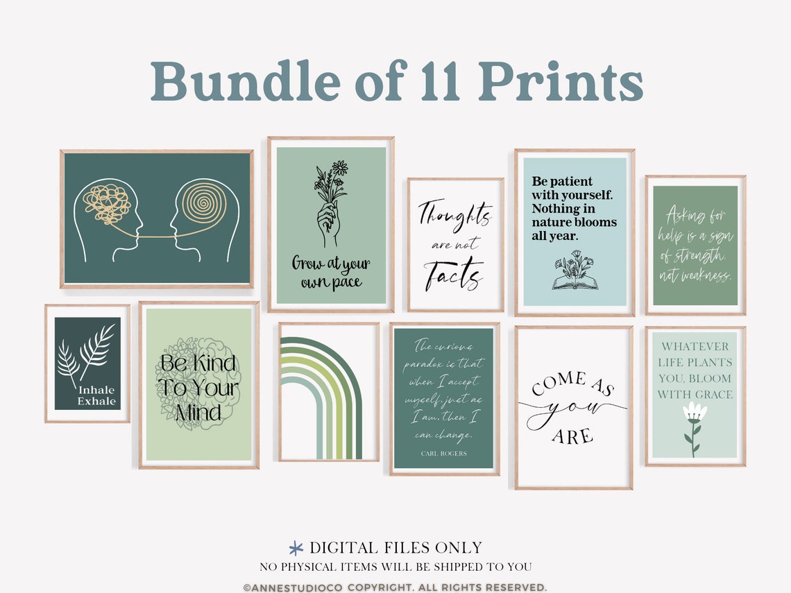 11 Therapy Office Decor Signs Counselling Posters Mental - Etsy