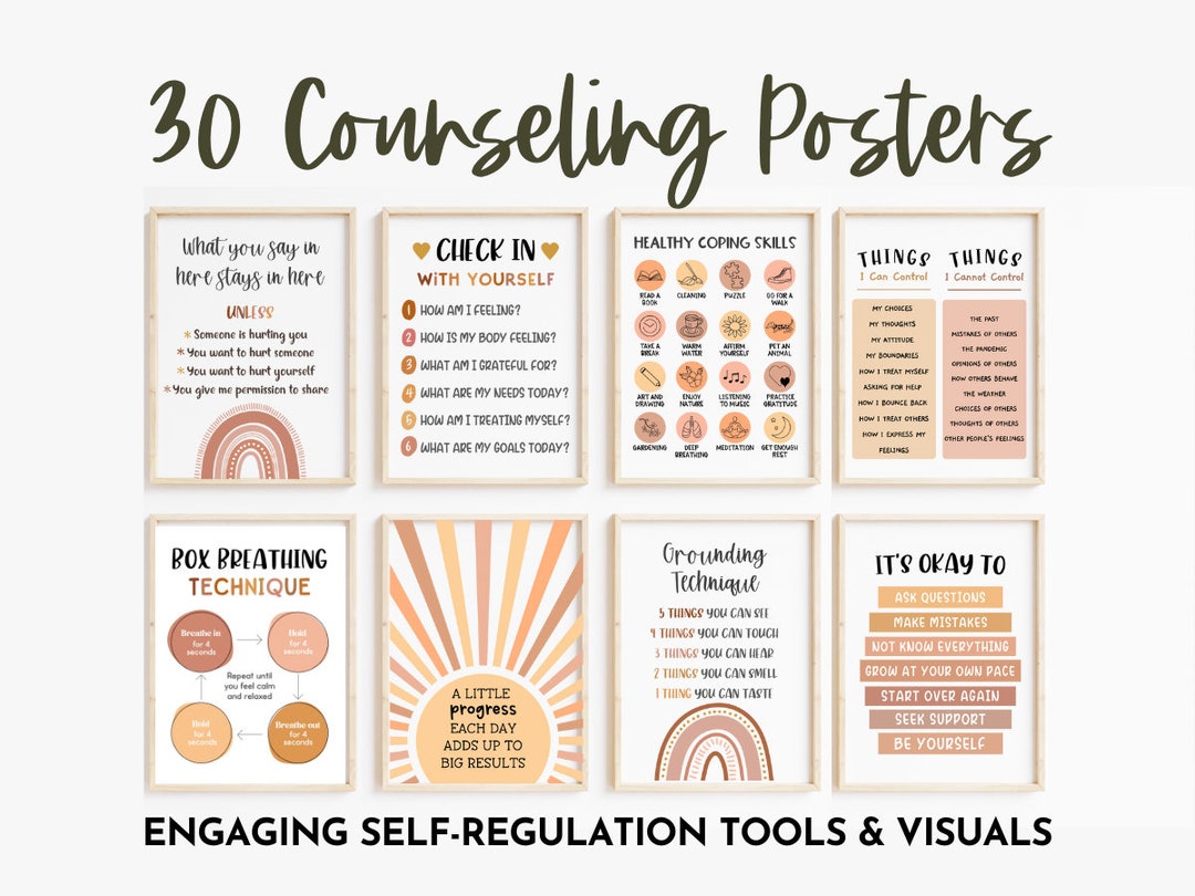 30 Social Worker Office Decor Poster School Psychologist Wall Art Work ...