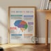 Brain Poster Psychology Office Decor Anatomy Wall Art Mental Health ...
