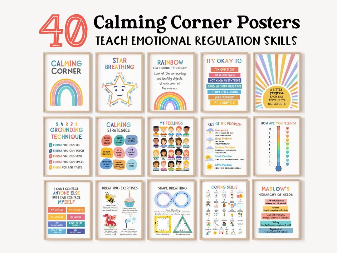 40 Social Emotional Learning Posters Kids SEL School Counselor - Etsy
