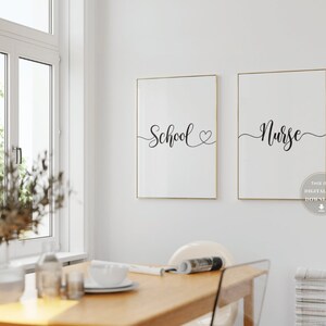 14 School Nurse Office Decor Posters Boho Health Clinic Wall Art ...