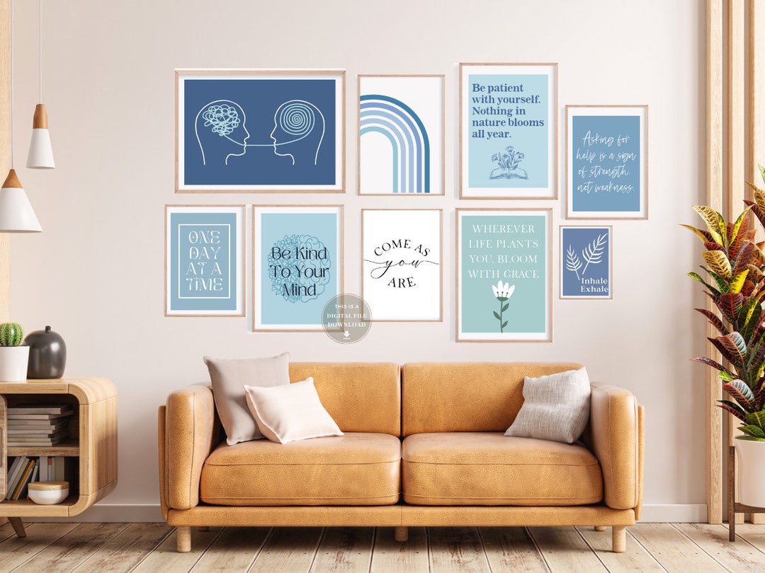 20 Therapy Office Decor Signs Mental Health Posters Therapist Wall Art ...