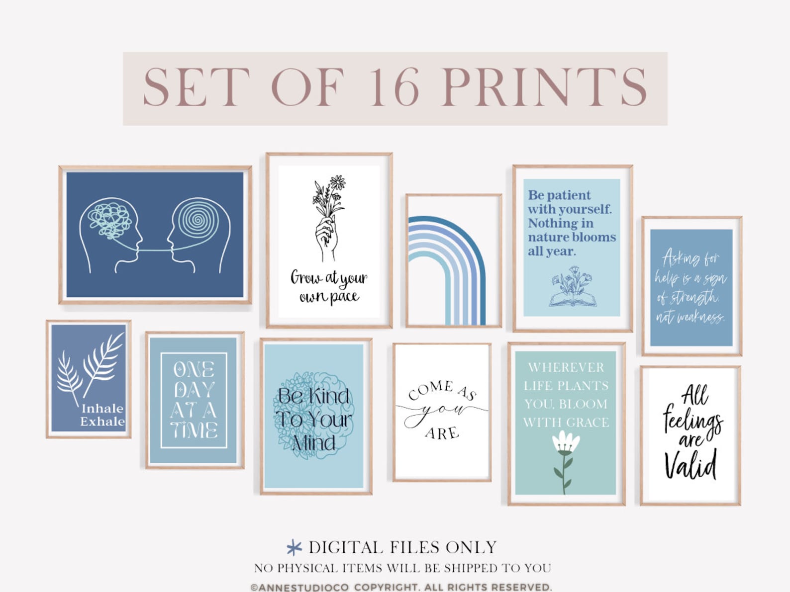 16 Therapy Office Decor Bundle Mental Health Posters - Etsy