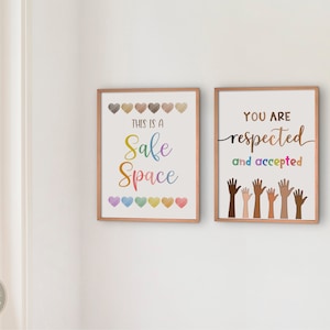 12 Inclusion Posters School Counselor Office Decor Inclusive Wall Art ...