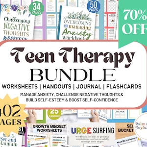 402 Therapist Worksheets Workbook Therapy Resources Anxiety Coping ...
