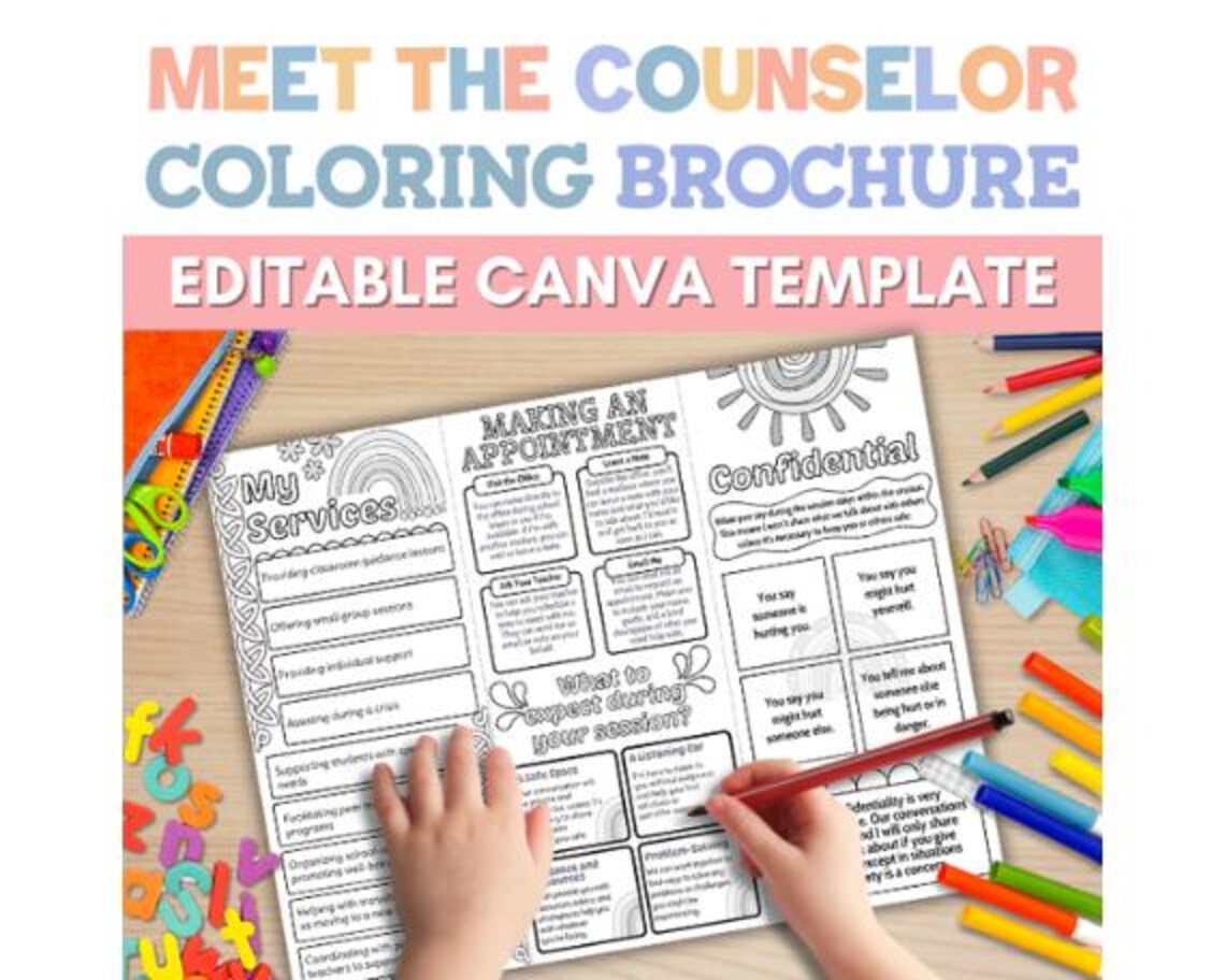 Meet the School Counselor Bulletin Board Signs Template Editable ...