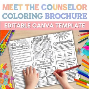 Meet the School Counselor Bulletin Board Signs Template Editable ...